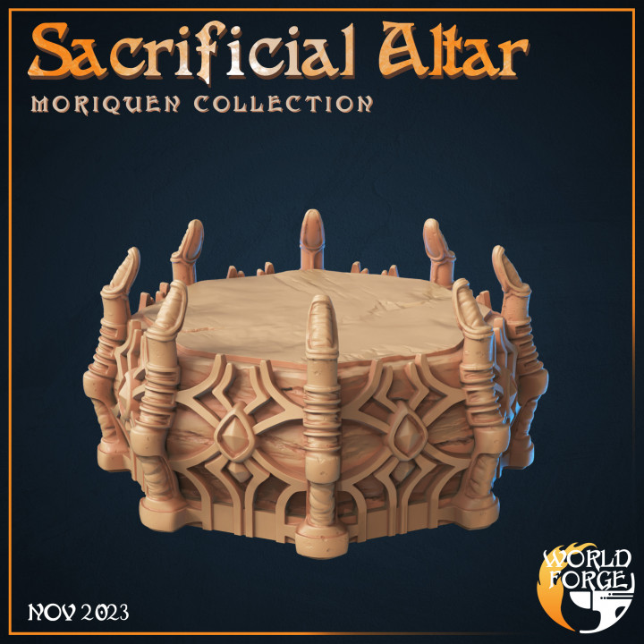 3D Printable Sacrificial Altar by World Forge Miniatures
