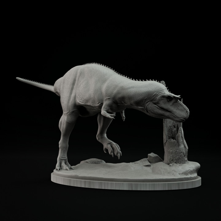 3D Printable Gorgosaurus exploring 1-35 scale pre-supported dinosaur by ...