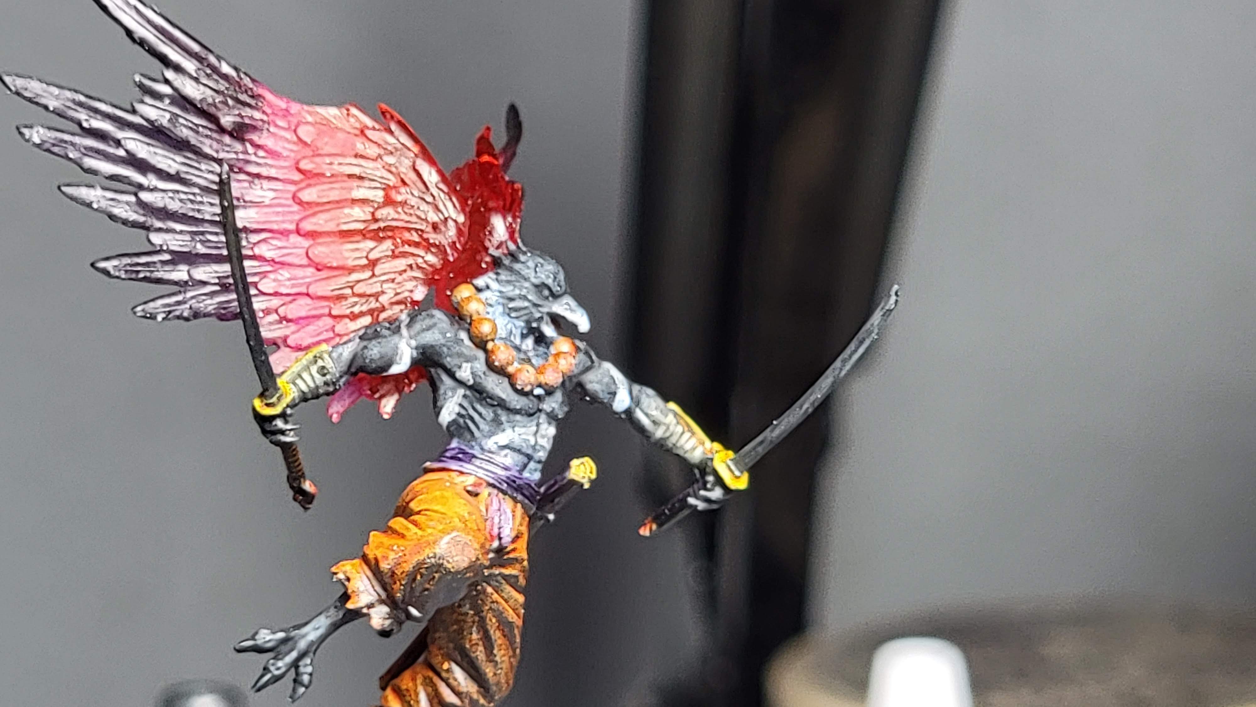 3D Printable Tengu Bird Folk Lord Attacking / Winged Avian / Raven ...