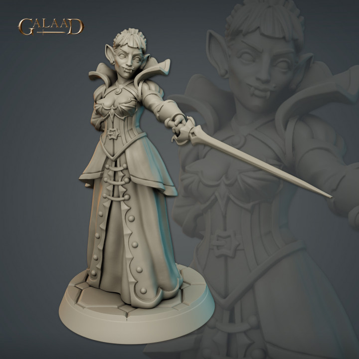 3D Printable Female Vampire duelist countess by Galaad Miniatures