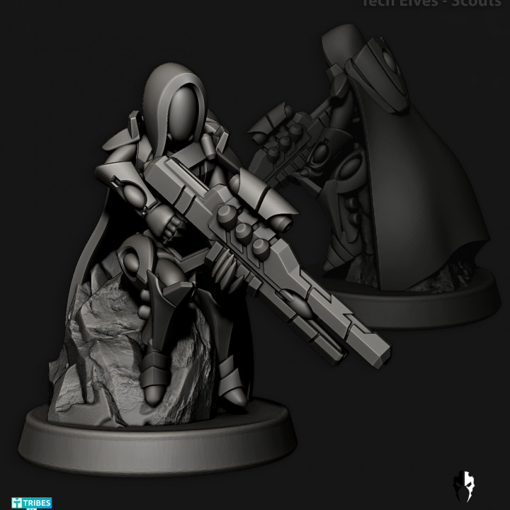 3D Printable Tech Elves - Scouts by Edge Miniatures