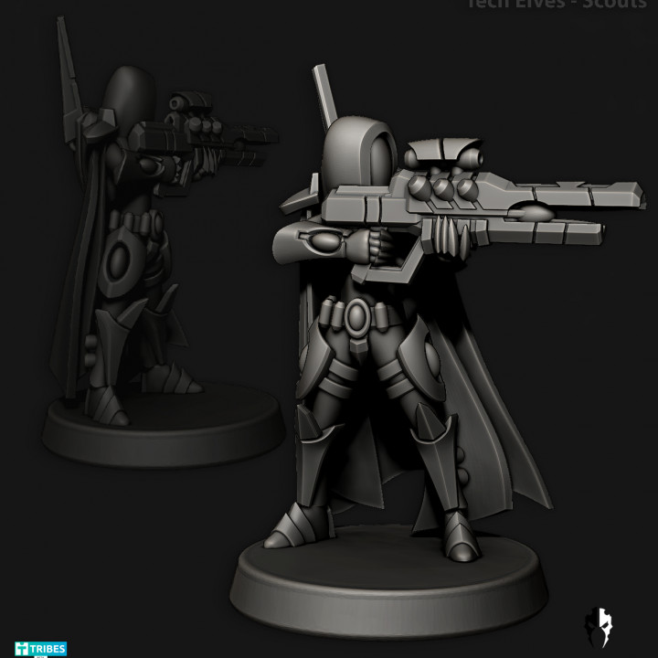 3D Printable Tech Elves - Scouts by Edge Miniatures