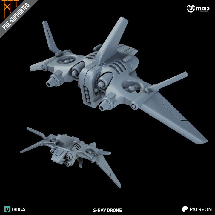 3D Printable S-RAY DRONE by Moid