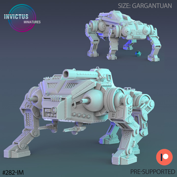 3D Printable AT Walker Tank / Infantry Machine / Roving Vehicle / Alien ...