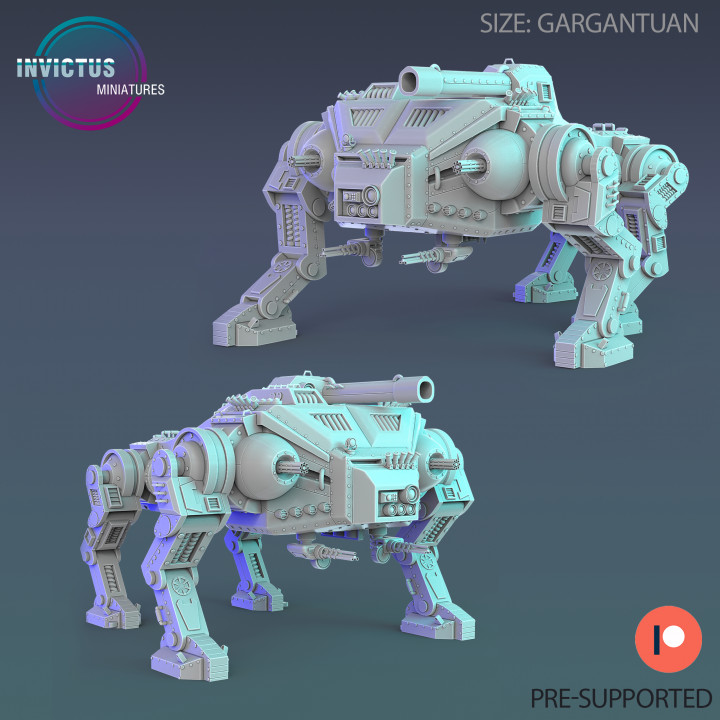 3D Printable AT Walker Tank / Infantry Machine / Roving Vehicle / Alien ...