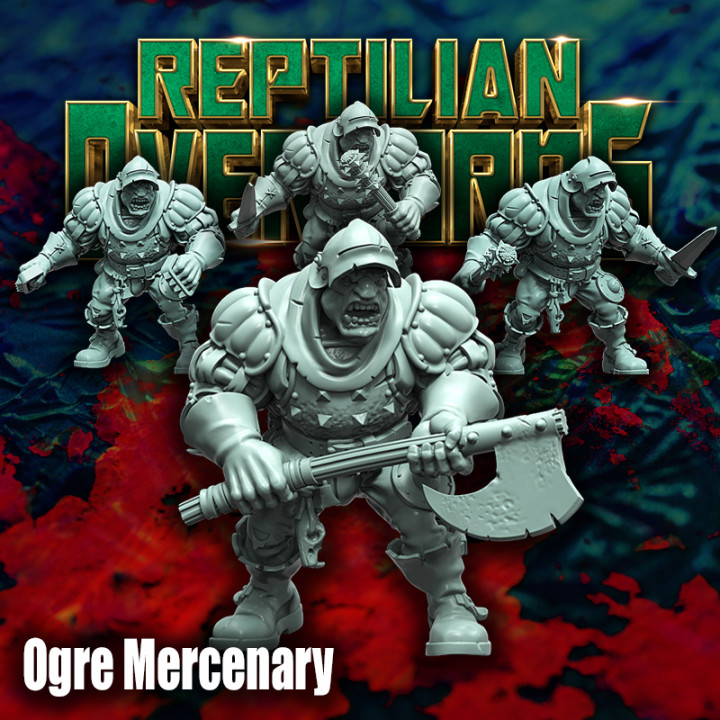 3D Printable Ogre Mercenary Champion by Reptilian Overlords
