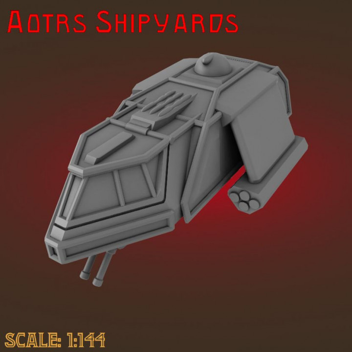 3D Printable MG144-ZD07 Dor Gûn Attack VTOL by Aotrs Shipyards