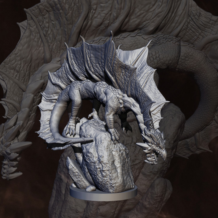 3D Printable Ancient Brown Dragon by Studio Fantasms