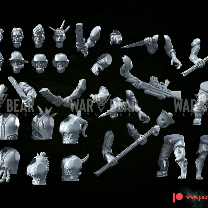 3D Printable Plague Zombies by BattleCat Miniatures