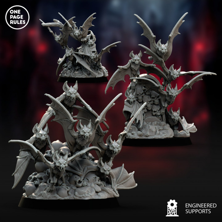 3D Printable Vampiric Bat Swarms by One Page Rules