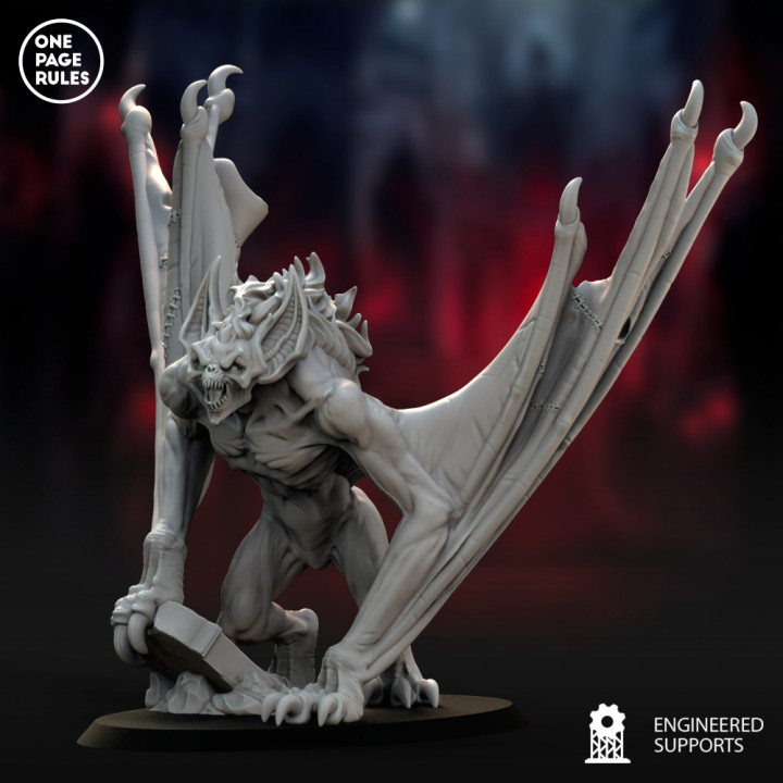 3D Printable Bat Beast - Vampiric Undead by One Page Rules