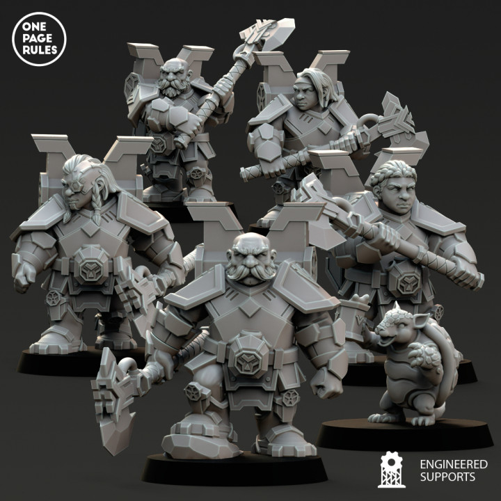 3D Printable Dwarf Guilds - Release #3 by One Page Rules