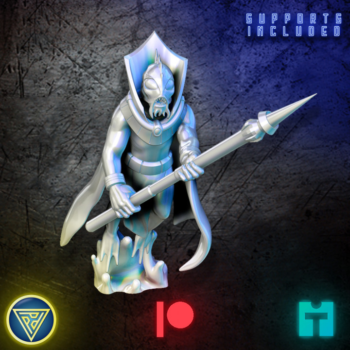 3D Printable Fin Alien Deepspeakers Set by Print Paint Play