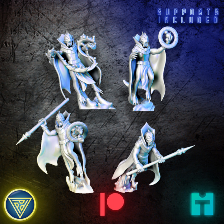 3D Printable Fin Alien Deepspeakers Set by Print Paint Play