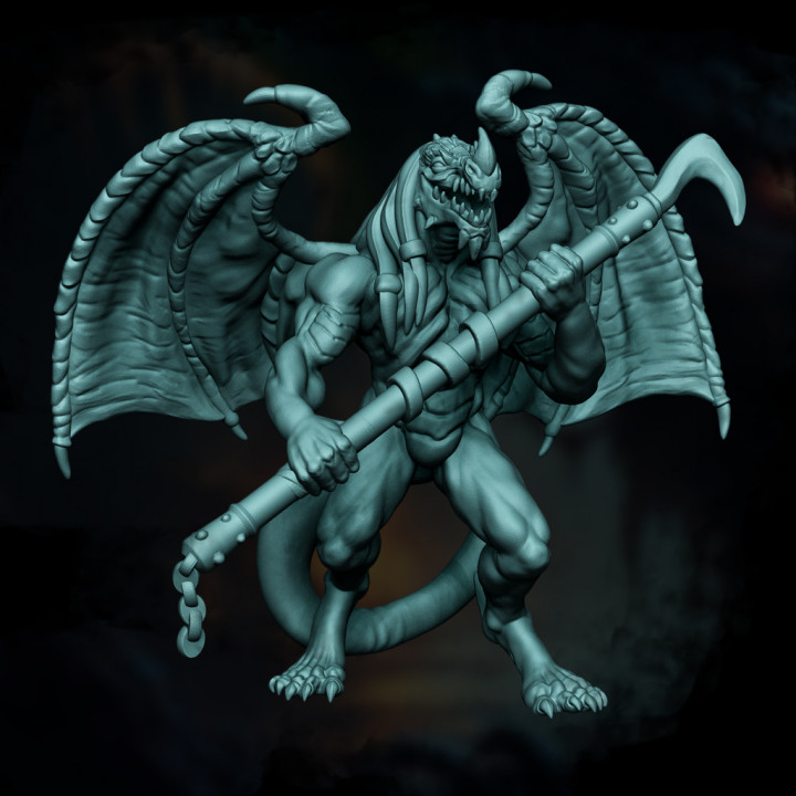 3D Printable Abishai Fiends Bundle 5 Variants by Monster Atlas