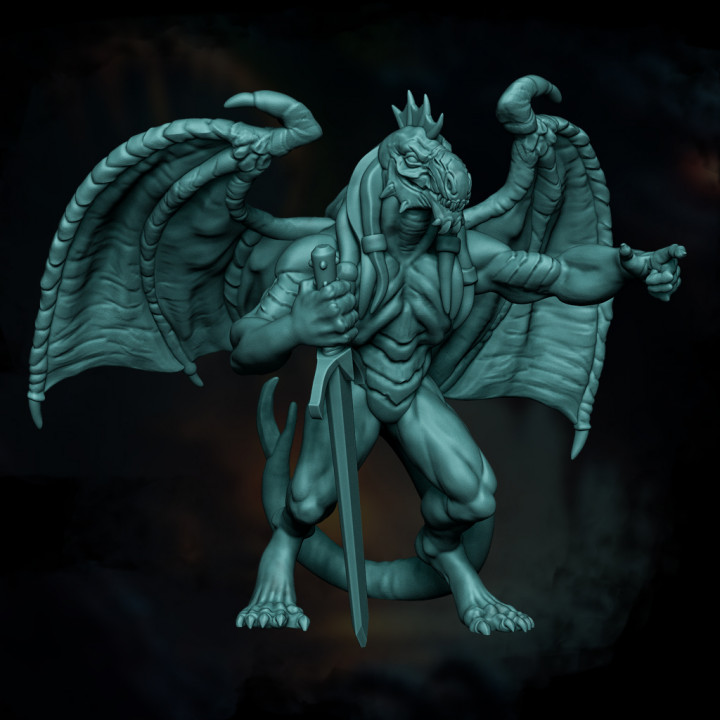 3D Printable Abishai Fiends Bundle 5 Variants by Monster Atlas