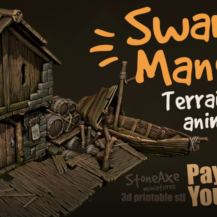 3D Printable Swamp Manor Campaign by Alexander Buryak