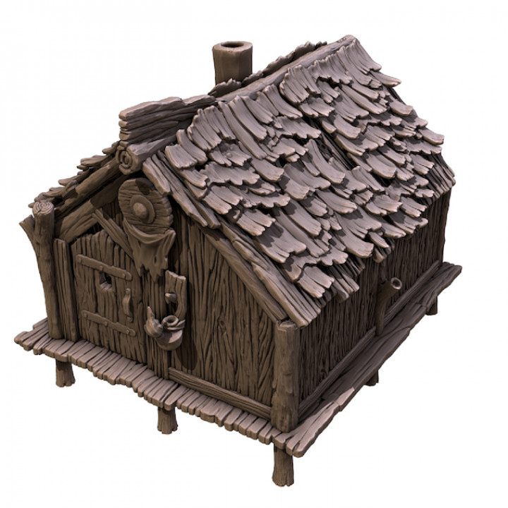 3D Printable Hut on the Swamp by Alexander Buryak