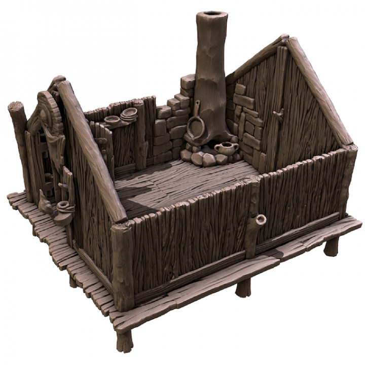 3D Printable Hut on the Swamp by Alexander Buryak