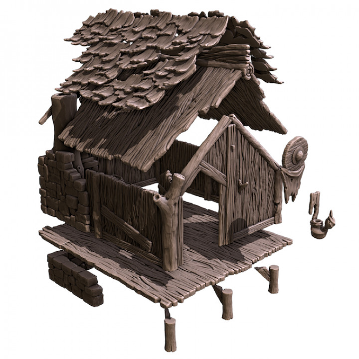 3D Printable Hut on the Swamp by Alexander Buryak