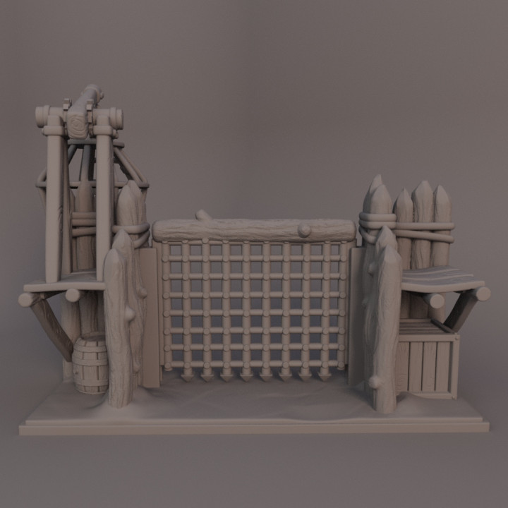 3D Printable Wooden gatehouse by The Cackling Kobold Company
