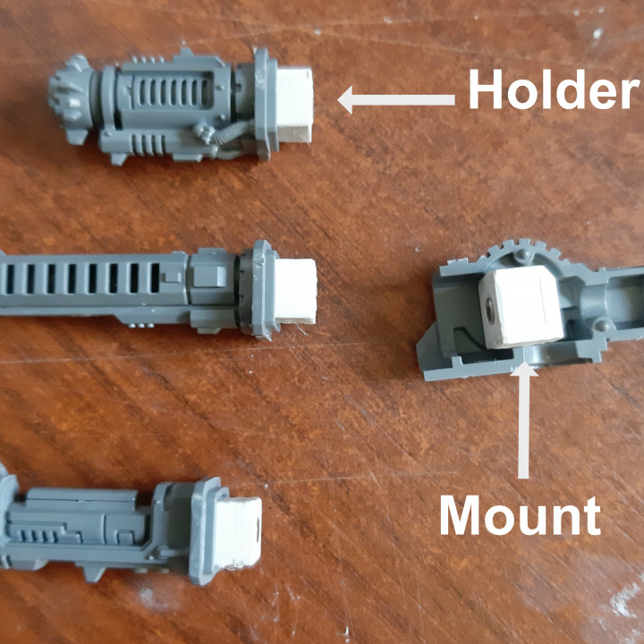 3D Printable Hekaton Land Fortress - Magnetized Gun by Voy Forges