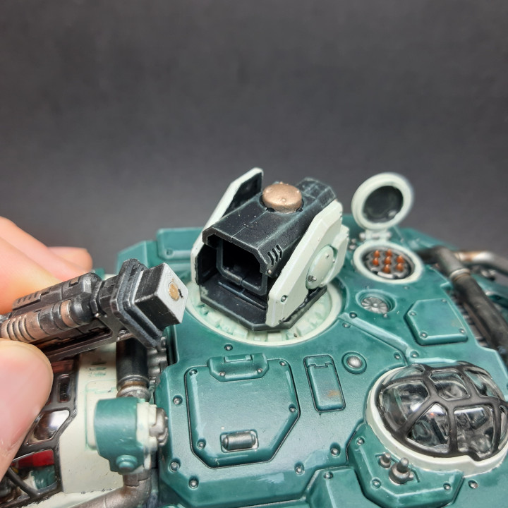 3D Printable Hekaton Land Fortress - Magnetized Gun by Voy Forges