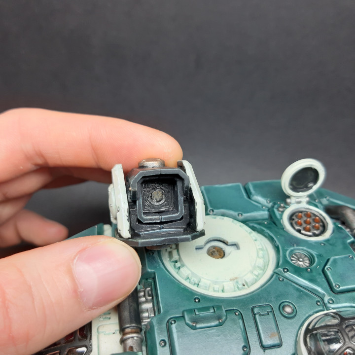 3D Printable Hekaton Land Fortress - Magnetized Gun by Voy Forges