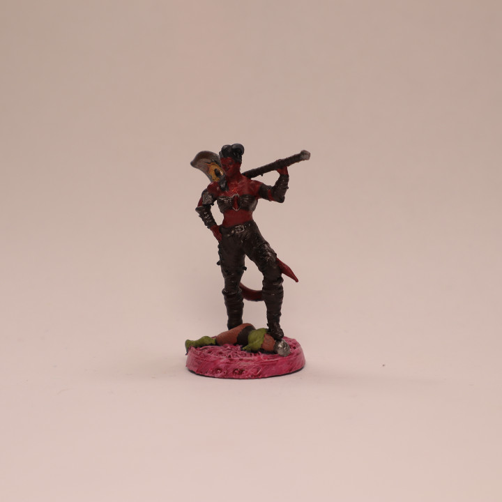 3D Print of Zephiri Hellforge - Tiefling Barbarian by Batmansdarkgame
