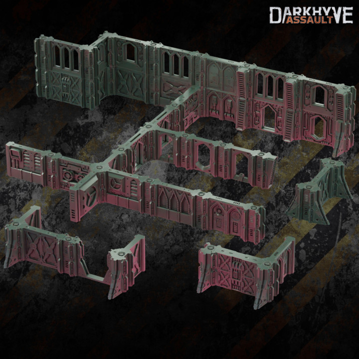 3D Printable DarkHyve Assault – Gothic Tech Theme by Saucermen Studios