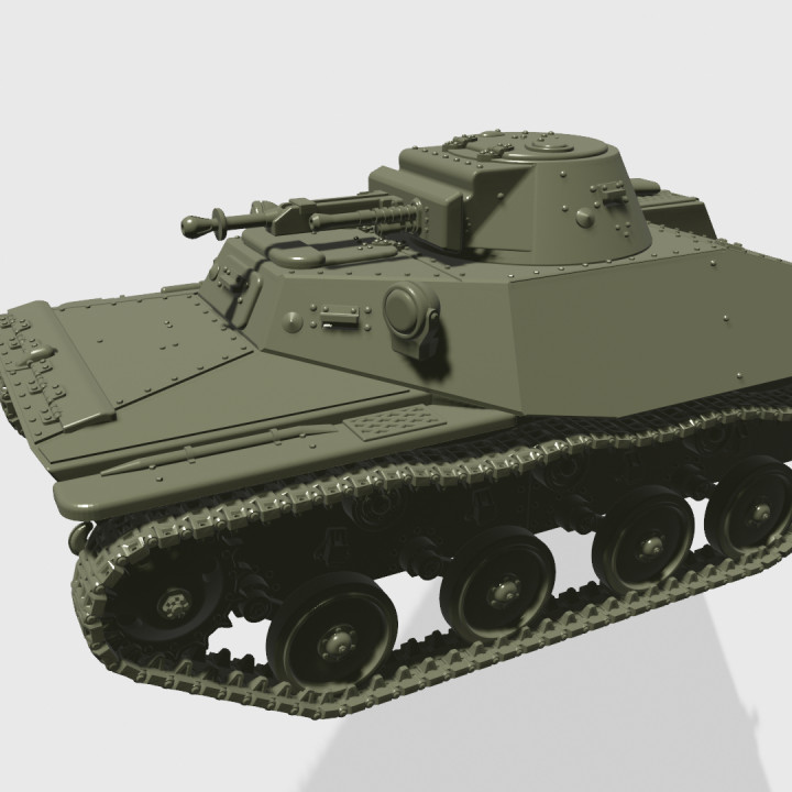 3D Printable Amphibious Light tank T-40 (USSR, WW2) by Wargame3d