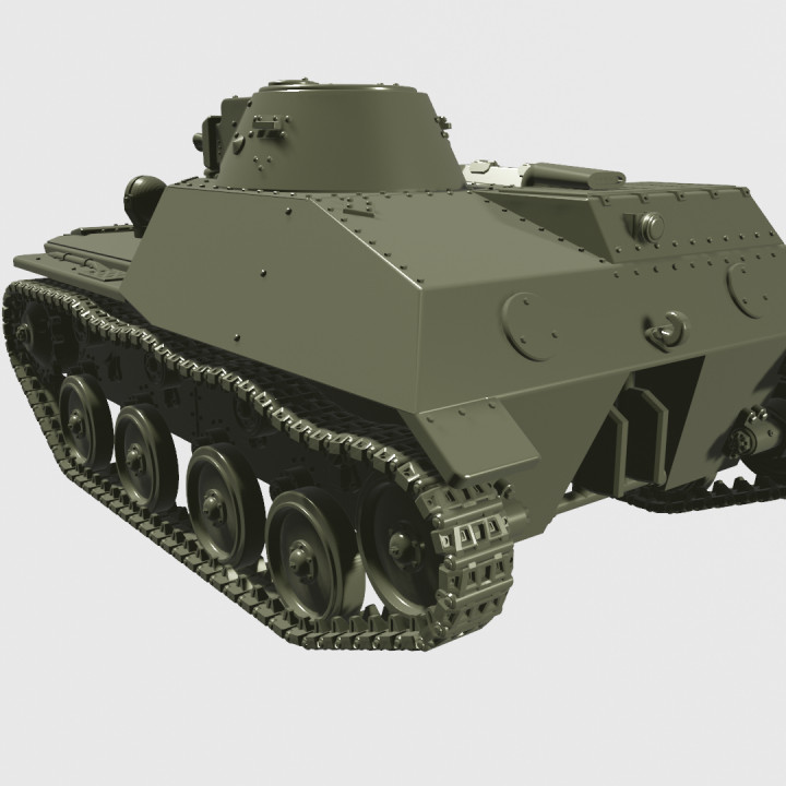 3D Printable Amphibious Light tank T-40 (USSR, WW2) by Wargame3d