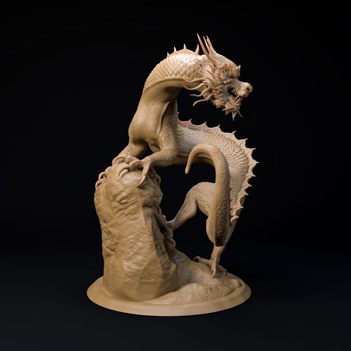 3D Printable Chinese Dragon 32mm scale pre-supported lung dragon by ...