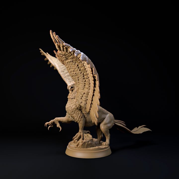 3D Printable Griffin mythical creature 32mm pre-supported griffin by ...