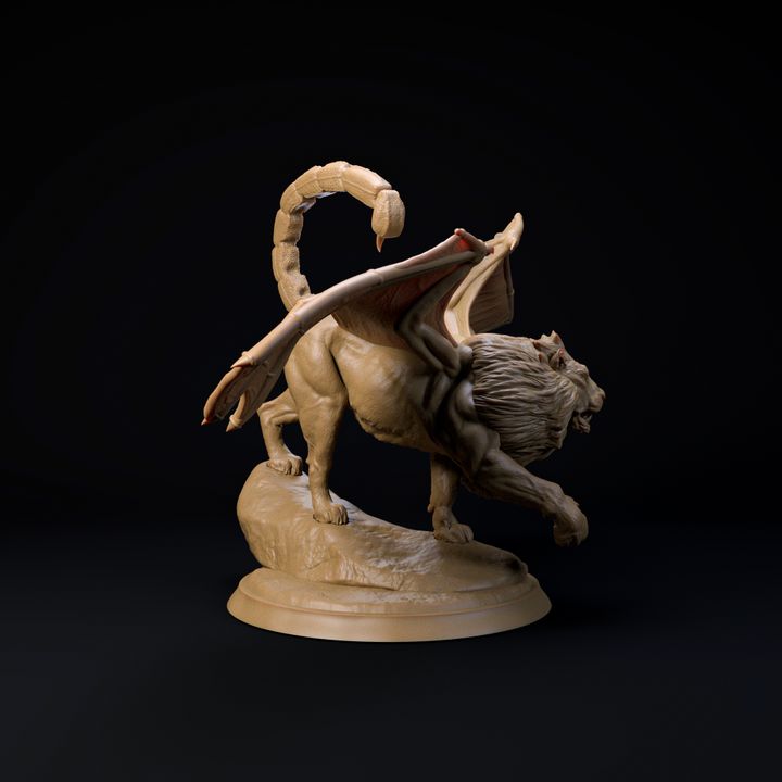 3D Printable Manticore 32mm pre-supported by Dino and Dog