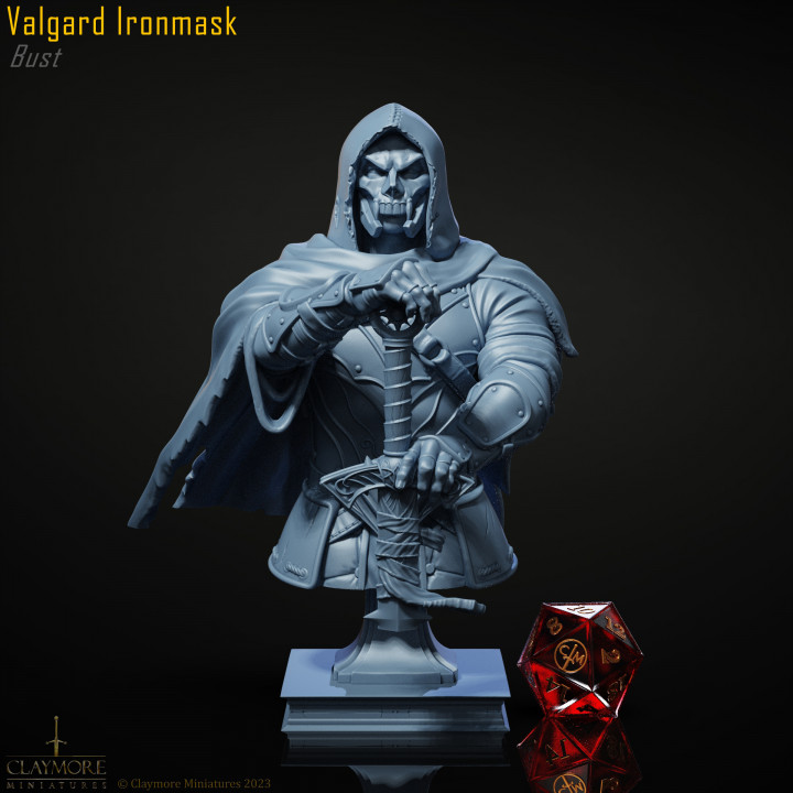 3D Printable Valgard Ironmask - Bust by Claymore Miniatures