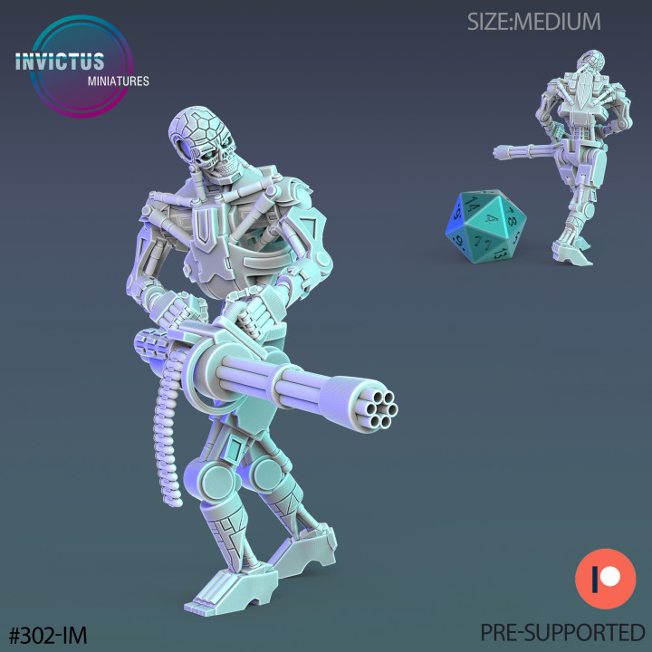 3D Printable Future Robot Set / Cyborg Scout / Skeleton Soldier ...