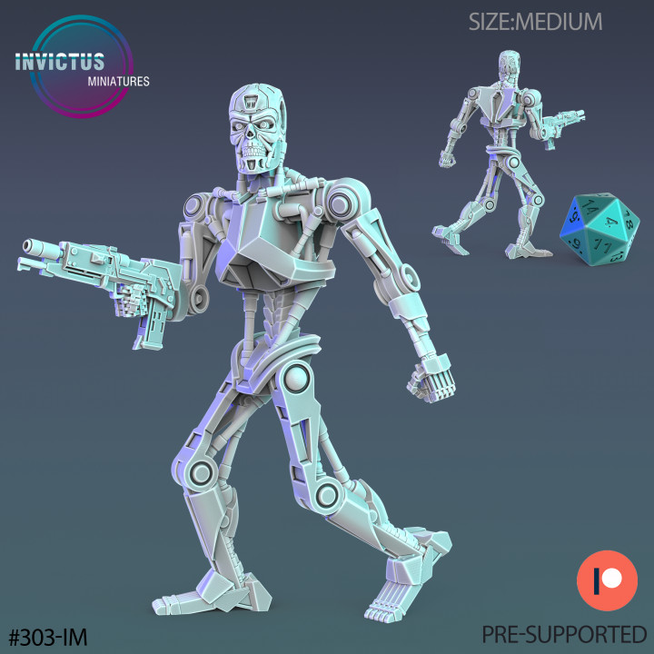3D Printable Future Robot Set / Cyborg Scout / Skeleton Soldier ...