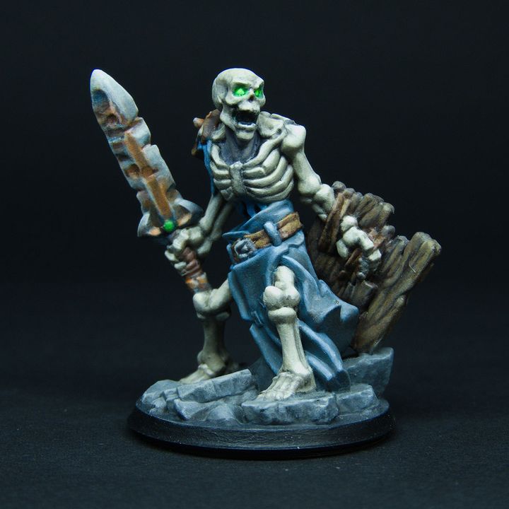 3D Print of Supportless Skeleton Sample Wooden Shield by raziel75