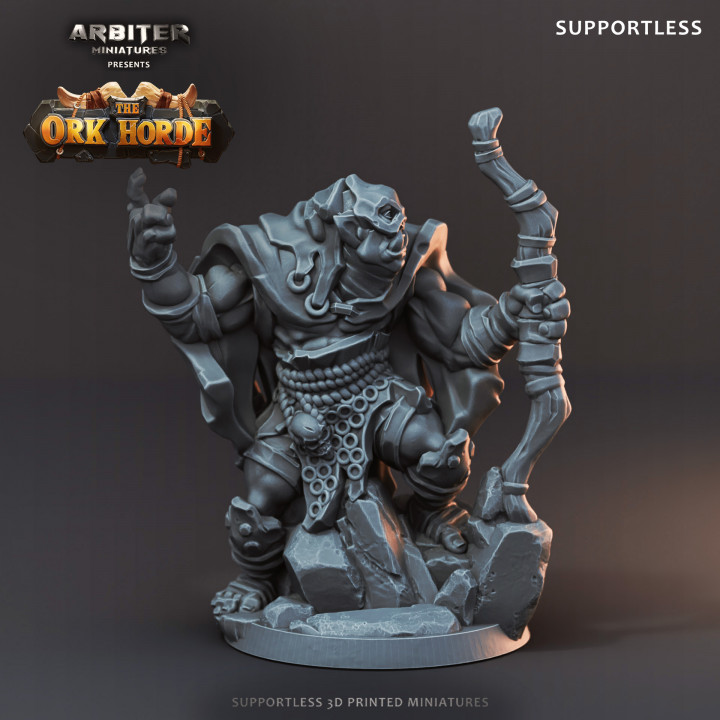 3d Printable Supportless Ork Archer 03 By Arbiter Miniatures By Theis Haagh Jakobsen