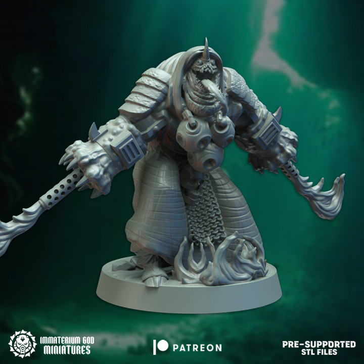 3D Printable Abyssal pyromancer by Immaterium God Miniatures