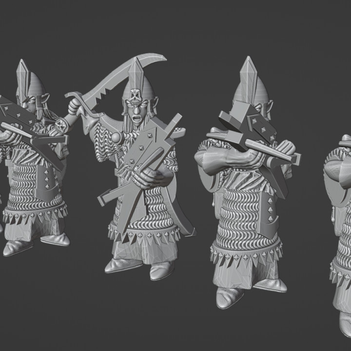 3D Printable Dark Elf Crossbowmen by Ystlund Miniatures