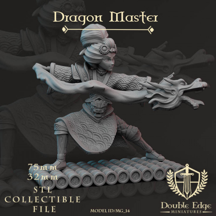 3D Printable Dragon Master by Double Edge Miniatures