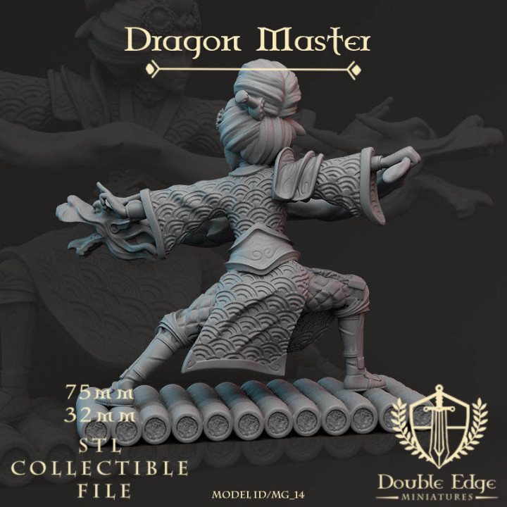 3D Printable Dragon Master by Double Edge Miniatures