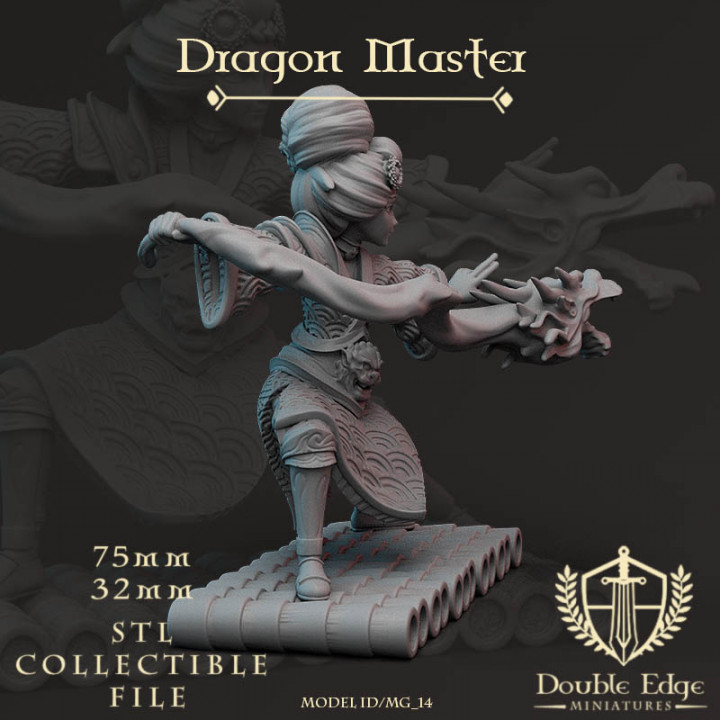 3D Printable Dragon Master by Double Edge Miniatures