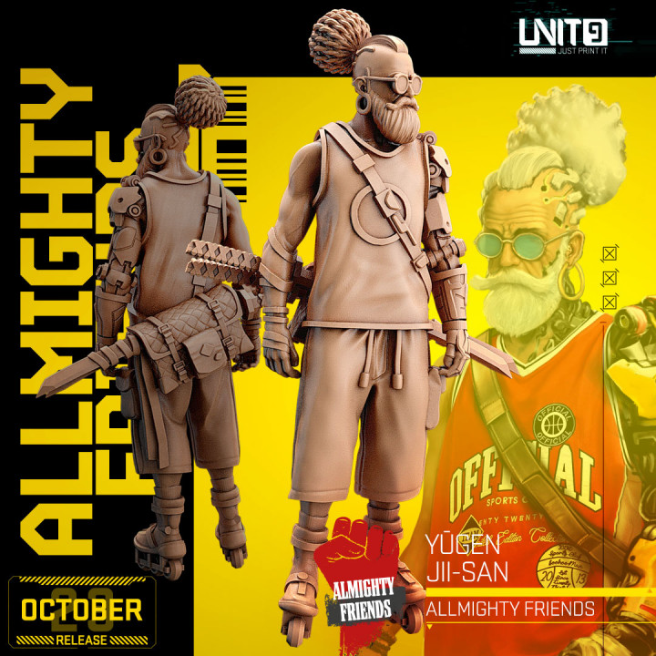 3D Printable Cyberpunk - Yugen Jii-San - Allmighty Friends by UNIT9