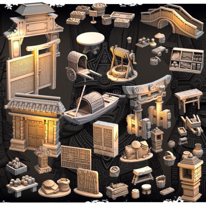 Fantasy Realms Unleashed - 32mm STL Props Campaign - MyMiniFactory