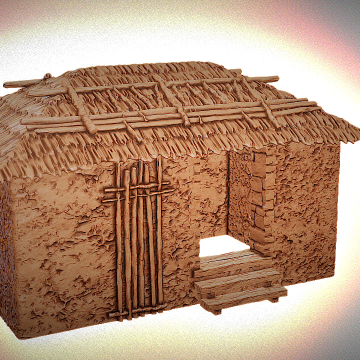 3D Printable Realistic African Village by Key Capas