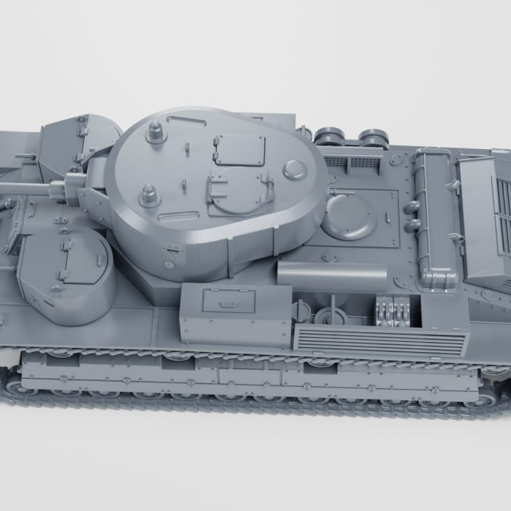 3D Printable Medium tank T-28А (USSR, WW2) + T-28M (Finnish, WW2) by ...