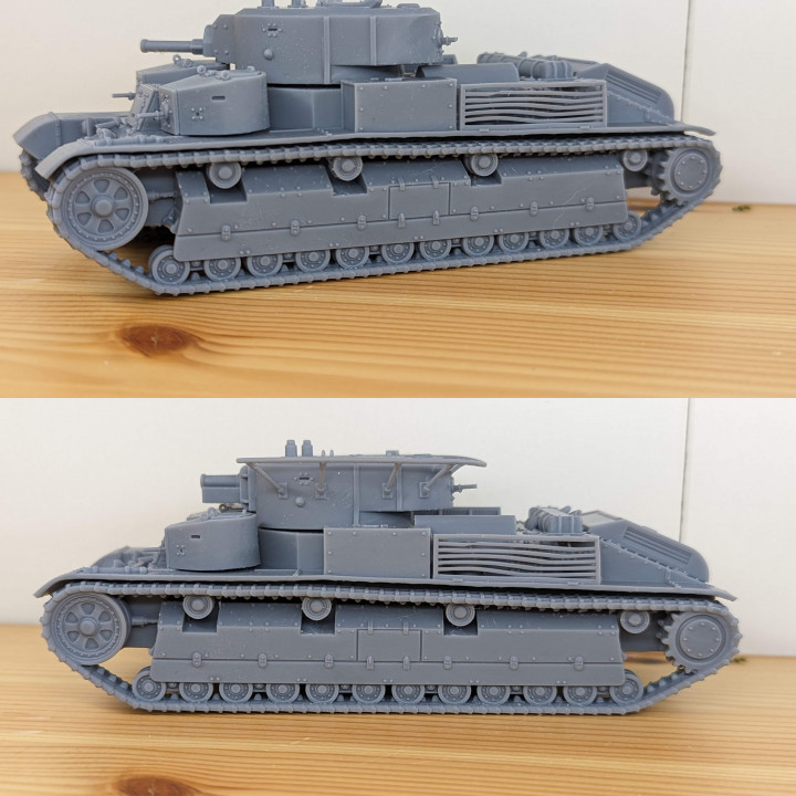 3D Printable Medium tank T-28А (USSR, WW2) + T-28M (Finnish, WW2) by ...